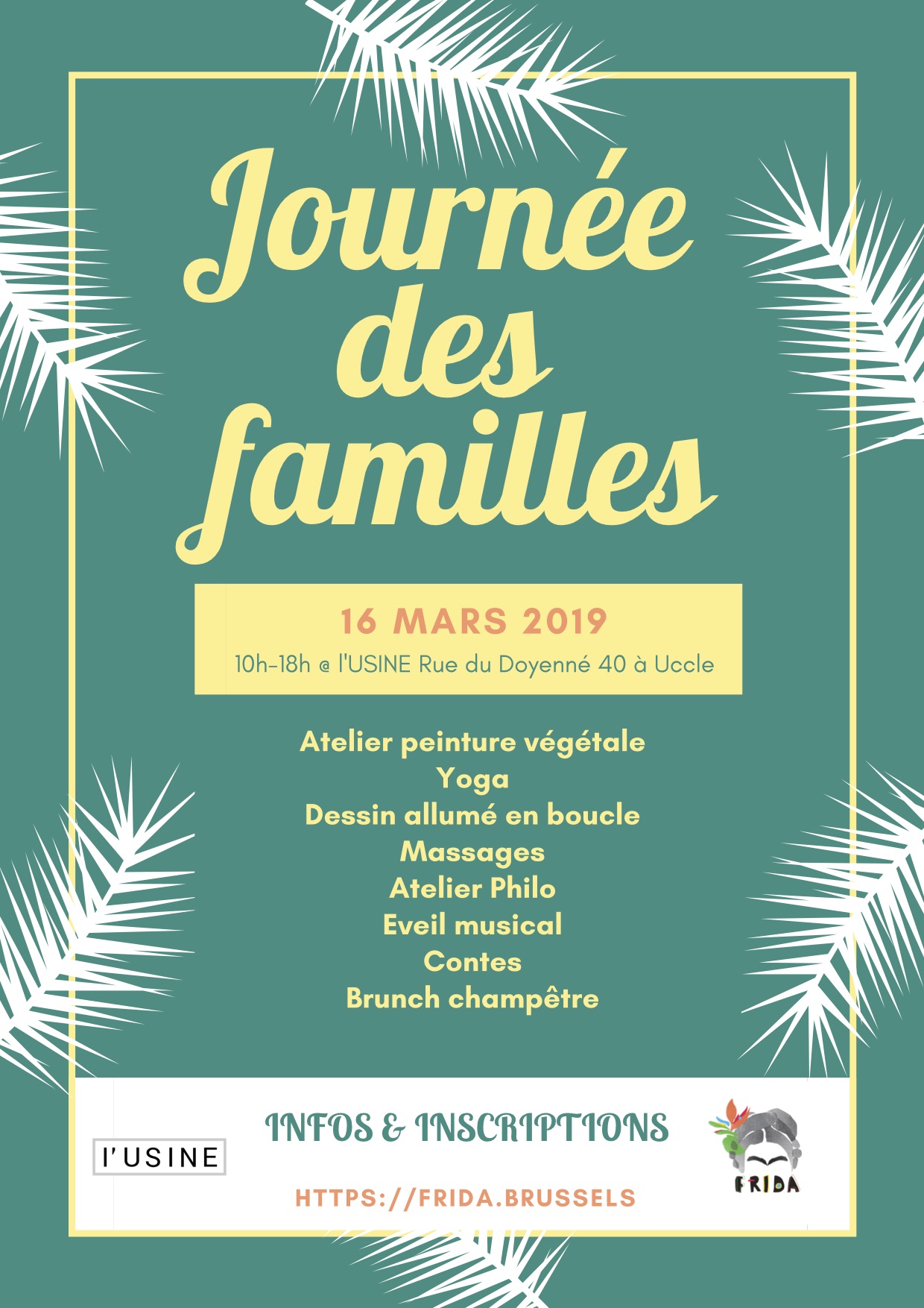 16/03/19 - Atelier - Journée des familles Frida/L'Usine - SEVE Belgium ASBL